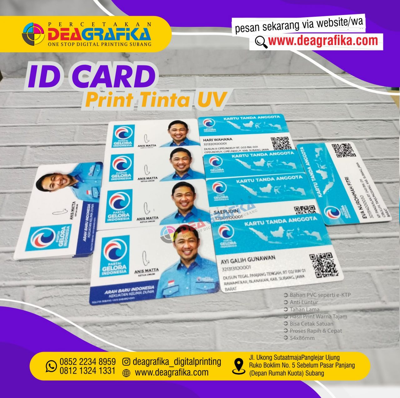 ID CARD PRINT UV PREMIUM - DEA GRAFIKA