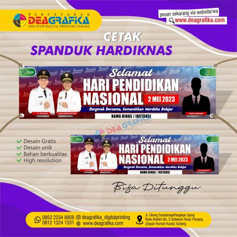 Spanduk Banner Hari Pendidikan Nasional Subang 2023 - DEA GRAFIKA