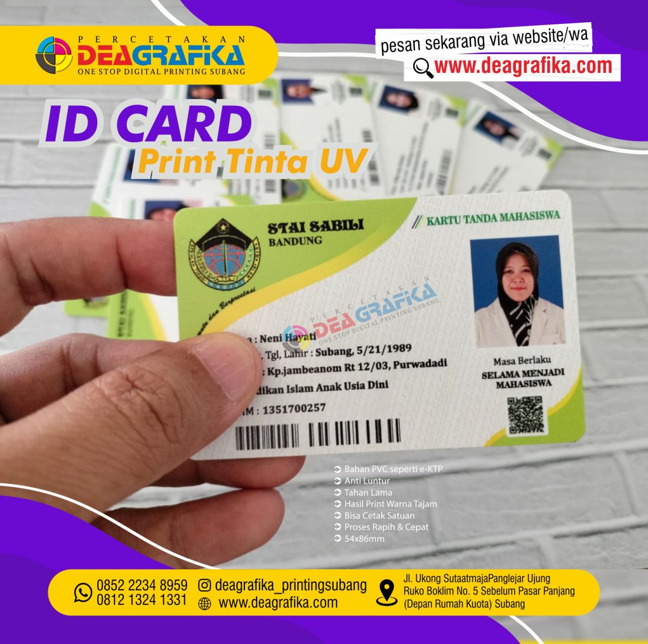ID Card Siswa - DEA GRAFIKA
