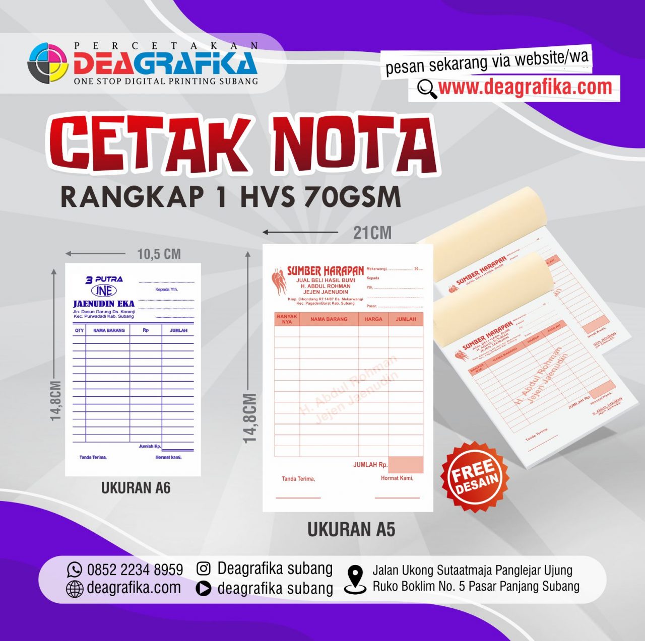 NOTA A5 A6 RANGKAP 1 - DEA GRAFIKA