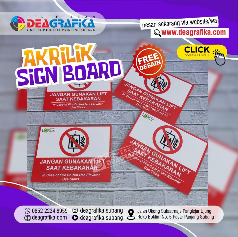 AKRILIK SIGN BOARD - DEA GRAFIKA