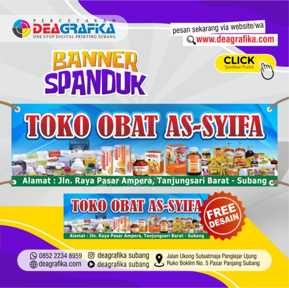 BANNER SPANDUK TOKO OBAT - DEA GRAFIKA