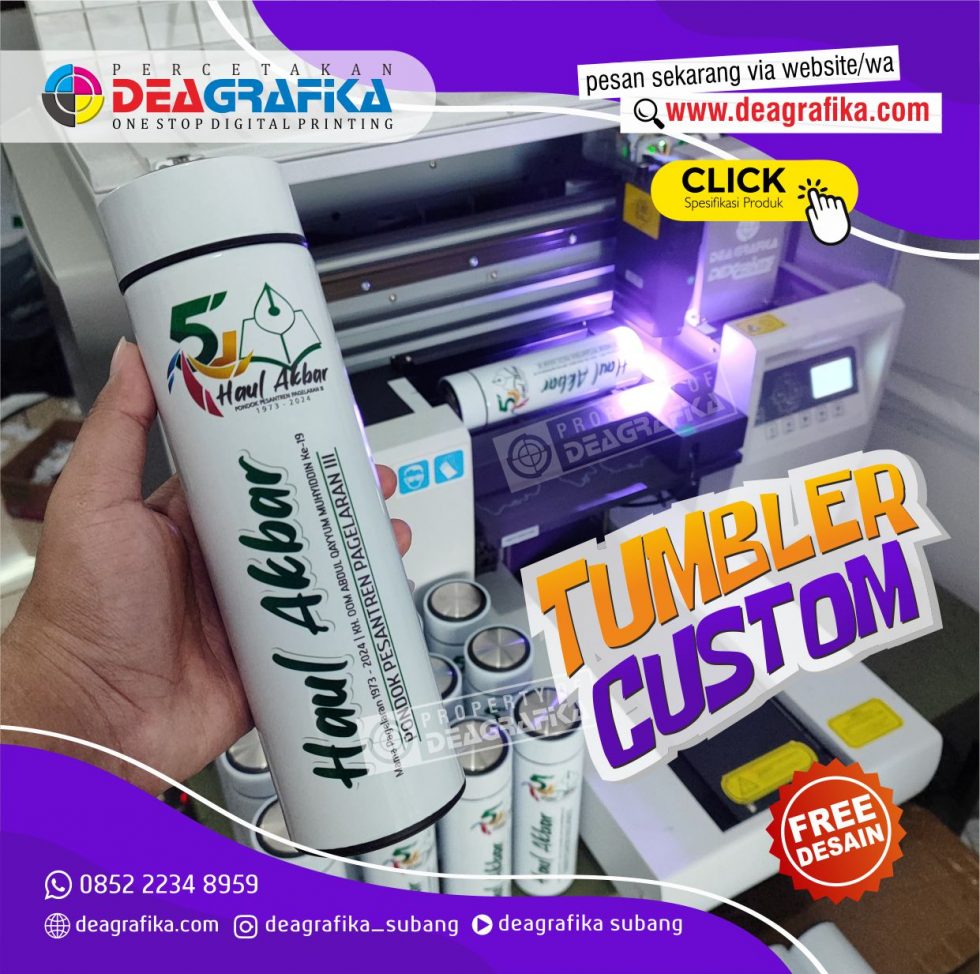 TUMBLER CUSTOM NAMA LOGO - DEA GRAFIKA