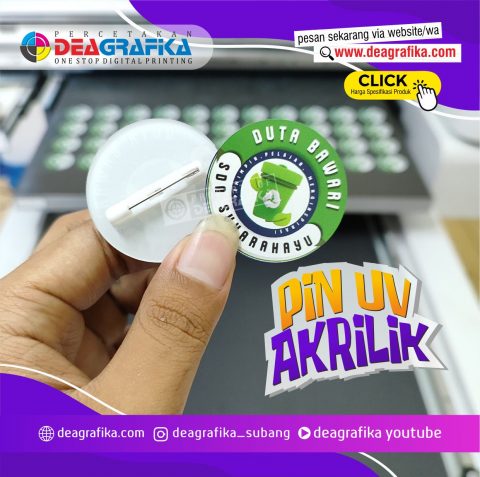PIN AKRILIK LOGO NAMA - DEA GRAFIKA