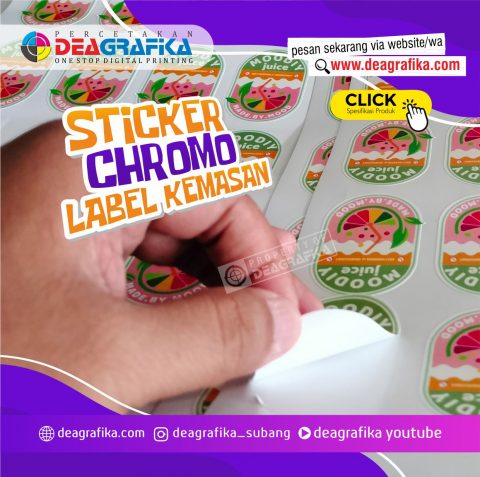 STICKER CHROMO A3 LABEL - DEA GRAFIKA