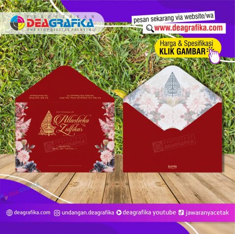 UNDANGAN PERNIKAHAN SFA MAROON - DEA GRAFIKA